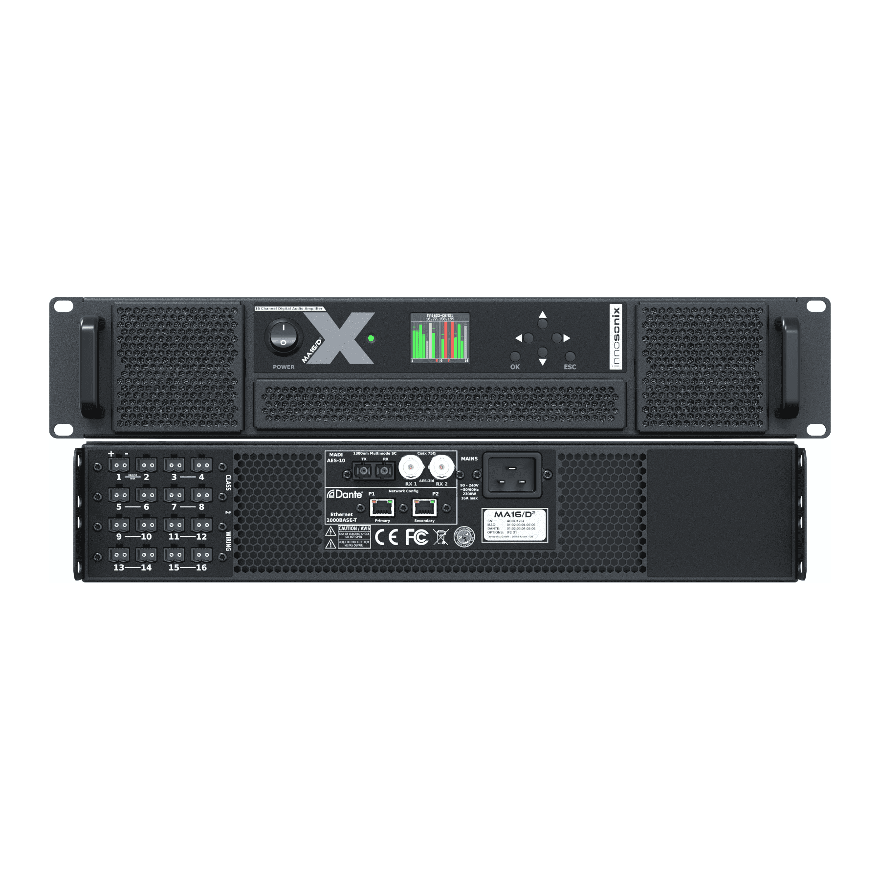 Innosonix MA16/D² | 16 Channel Digital Amplifier | 2B Heard